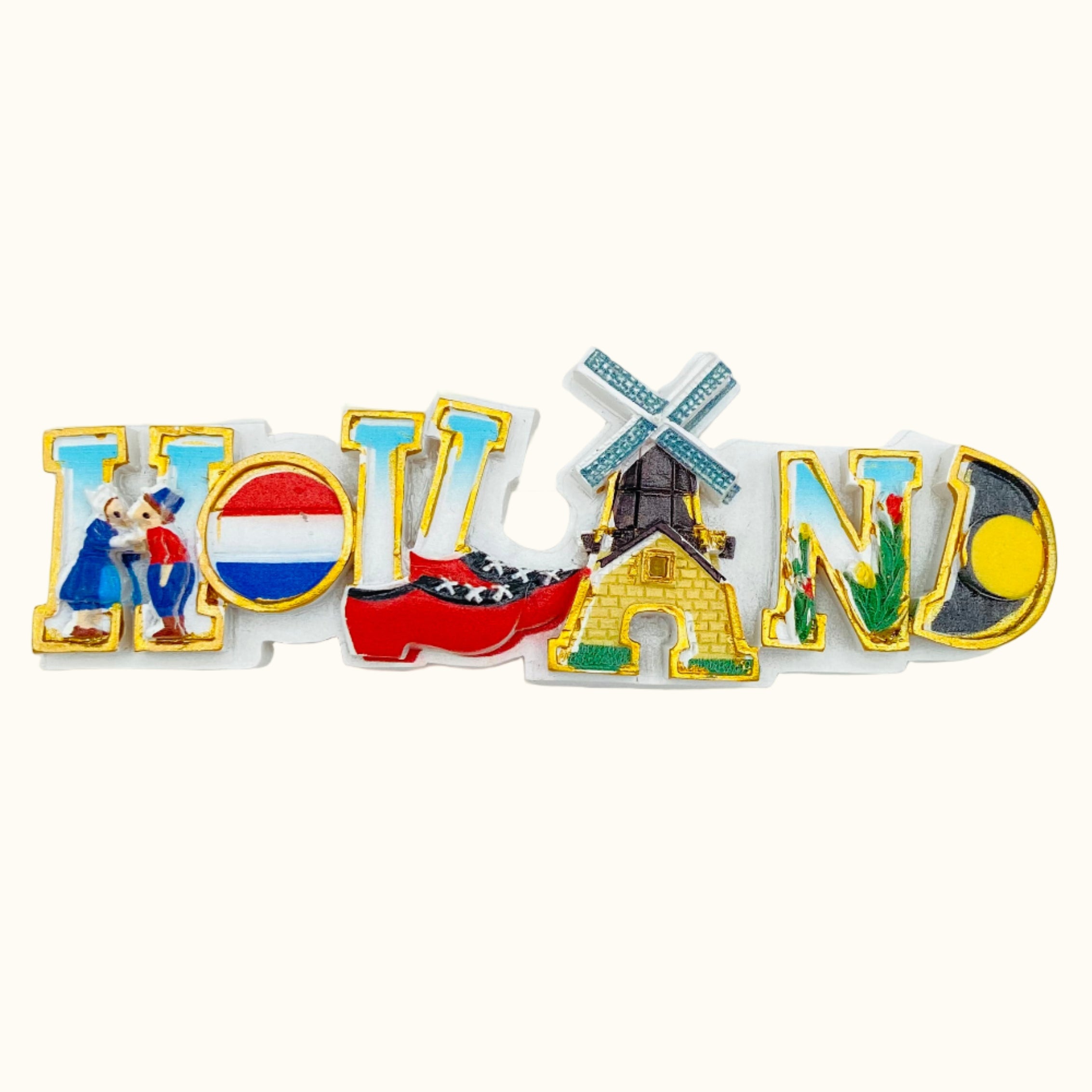 Holland Text Magnet – Simple Souvenir – Dutch Groceries