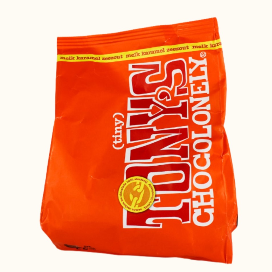 Tony's Chocolonely Bag Caramel Seasalt small – Dutch Groceries